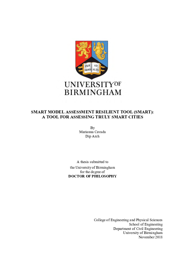 (PDF) Smart Model Assessment Resilient Tool (SMART) : a tool for ...