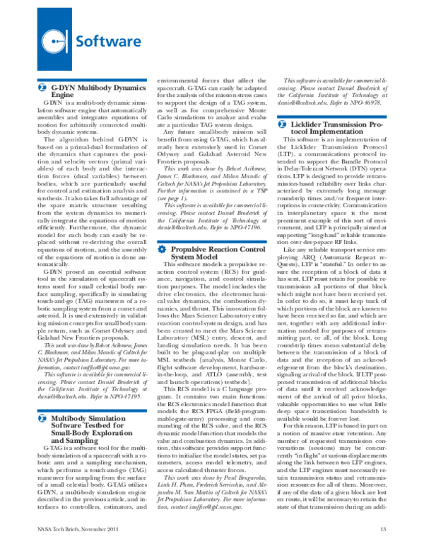 (PDF) Propulsive Reaction Control System Model