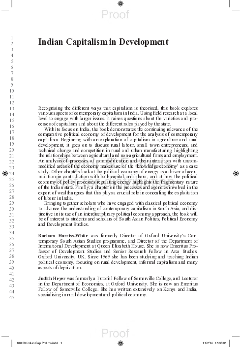(PDF) Indian Capitalism in Development