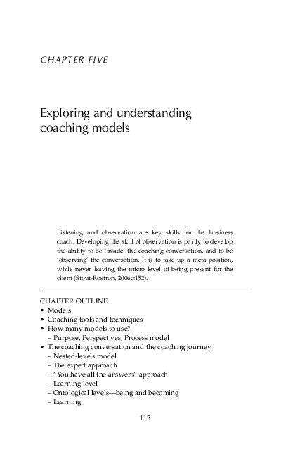 (PDF) Exploring and understanding coaching models