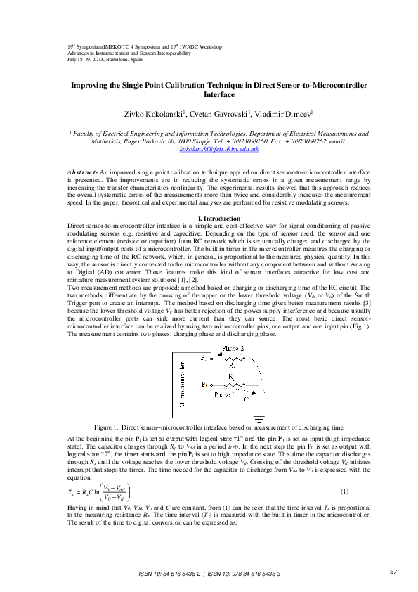 (PDF) Improving the single point calibration technique in direct sensor-to-microcontroller ...