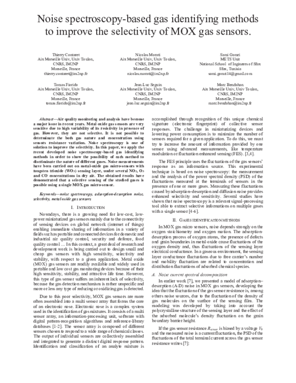 (PDF) Noise spectroscopy-based gas identifying methods to improve the selectivity of MOX gas ...