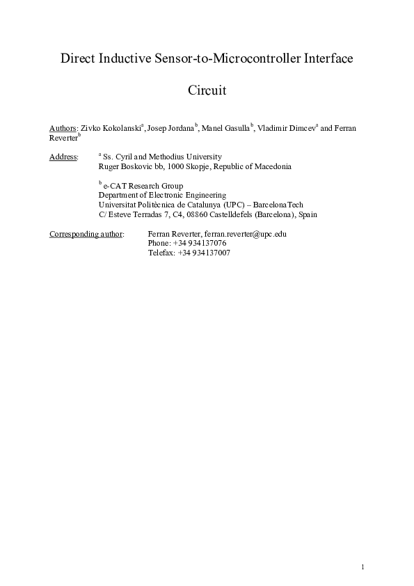 Pdf Direct Inductive Sensor To Microcontroller Interface Circuit 7600