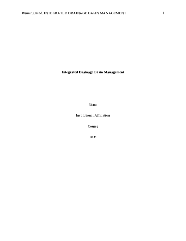 (DOC) Integrated Drainage Basin Management