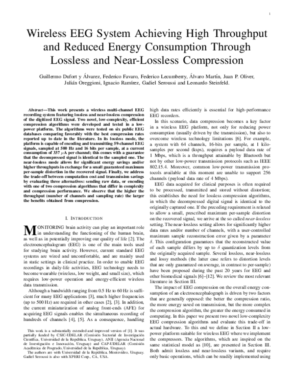 (PDF) Wireless EEG System Achieving High Throughput and Reduced Energy Consumption Through ...