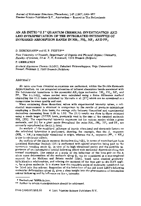 (PDF) An ab initio “3.1” quantum chemical investigation and LMO interpretation of the integrated ...