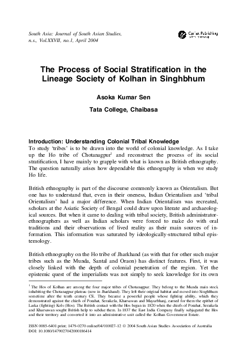 (PDF) The process of social stratification