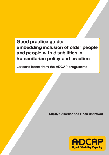 (PDF) Good practice guide: embedding inclusion of older people and people with disabilities in ...