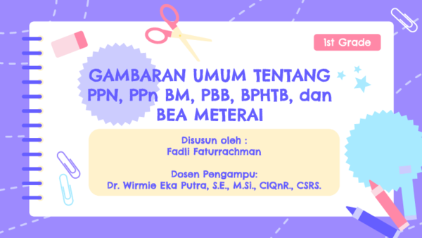 (PDF) PPT Gambaran Umum Tentang PPN, PPn BM, PBB, BPHTB, dan Bea Meterai Fadli Faturrachman