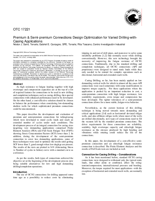 (PDF) Premium and Semi-Premium Connections Design Optimization for ...