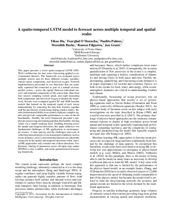 Pdf A Spatio Temporal Lstm Model To Forecast Across Multiple Temporal