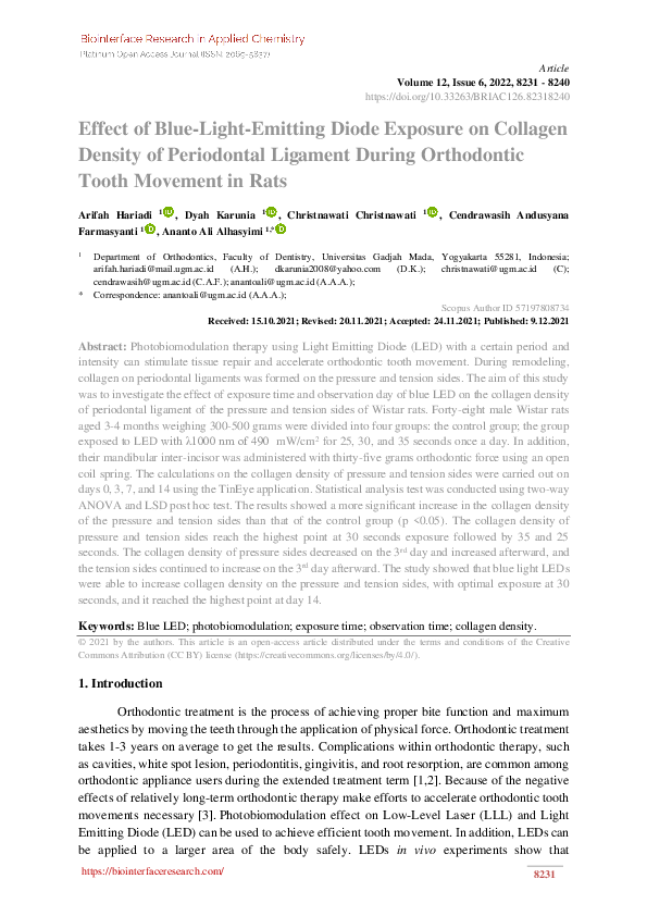 (PDF) Effect of Blue-Light-Emitting Diode Exposure on Collagen Density ...