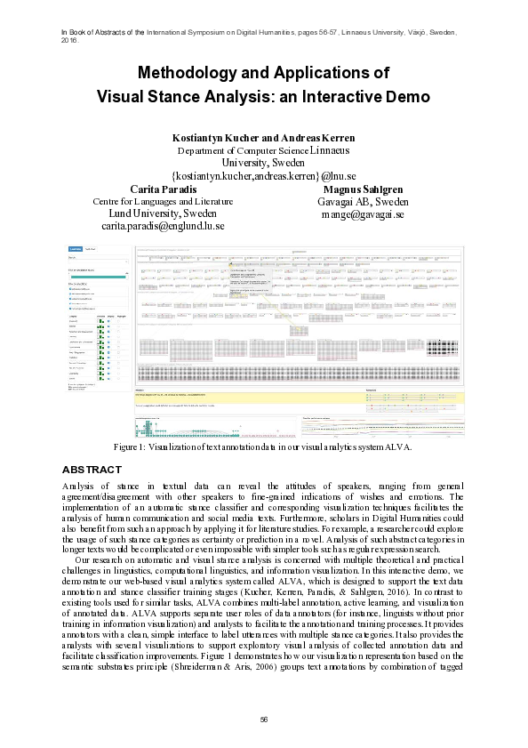 (PDF) Methodology and Applications of Visual Stance Analysis