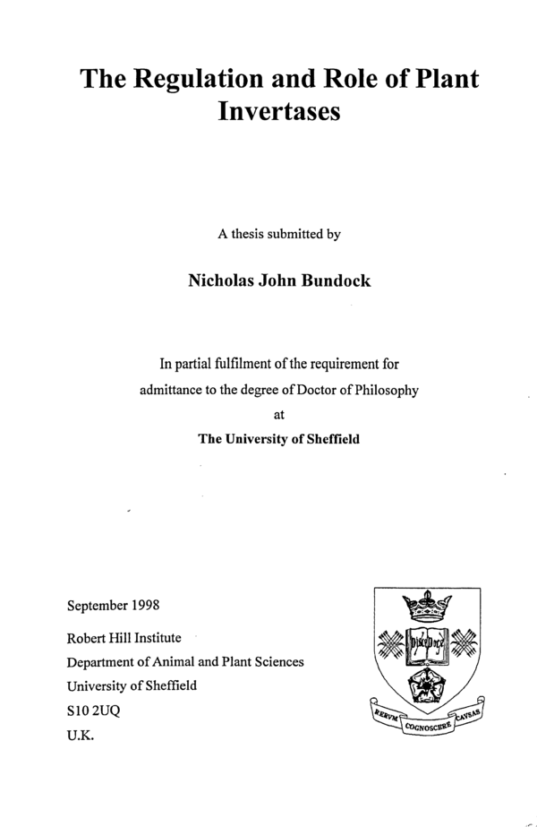 (PDF) The regulation and role of plant invertases