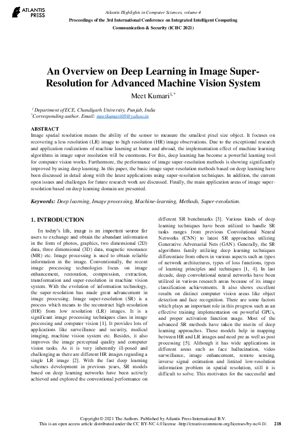 (PDF) An Overview on Deep Learning in Image Super-Resolution for ...