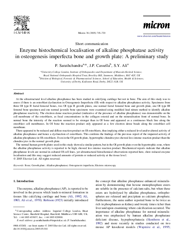(PDF) Enzyme histochemical localisation of alkaline phosphatase ...