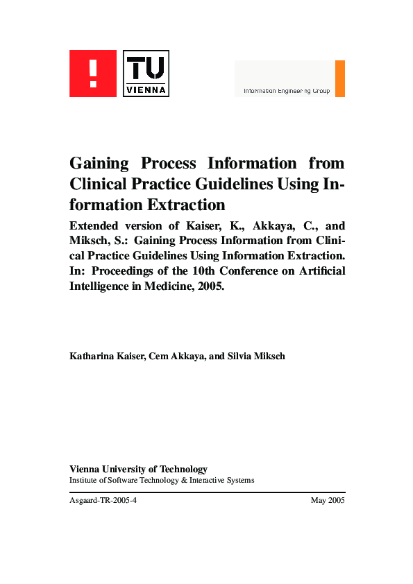 (PDF) Gaining Process Information from Clinical Practice Guidelines ...