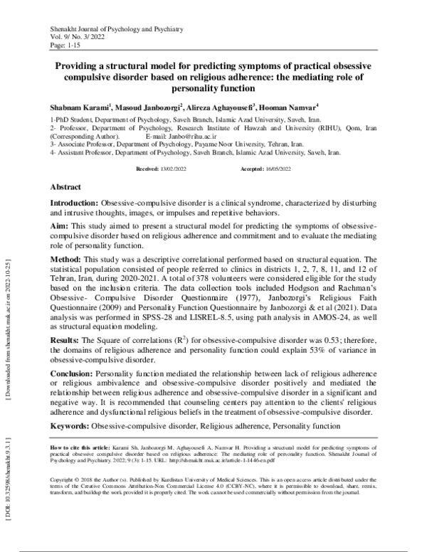 (PDF) Providing a structural model for predicting symptoms of practical ...