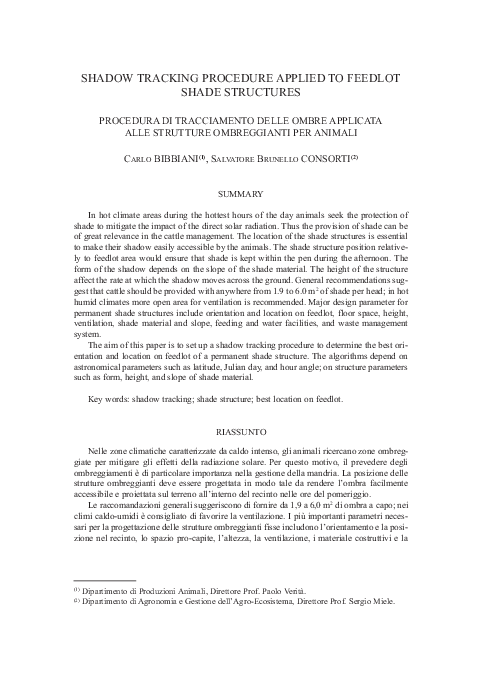 (PDF) Shadow tracking procedure applied to feedlot shade structures