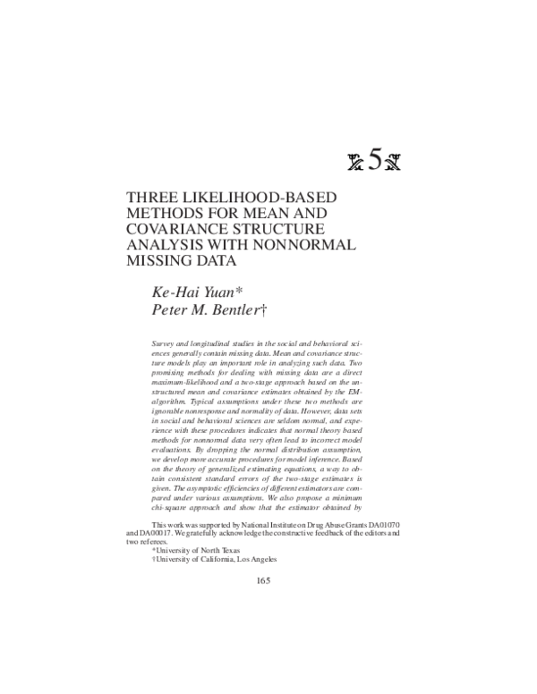 (PDF) 5. Three Likelihood-Based Methods for Mean and Covariance ...