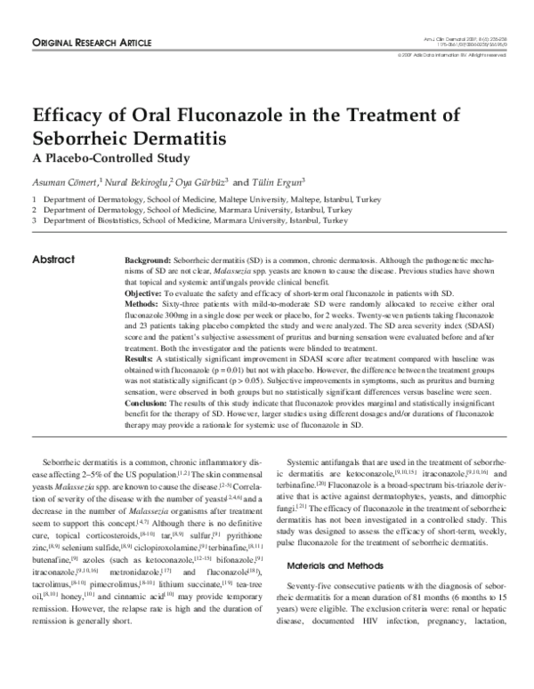 (PDF) Efficacy of Oral Fluconazole in the Treatment of Seborrheic ...