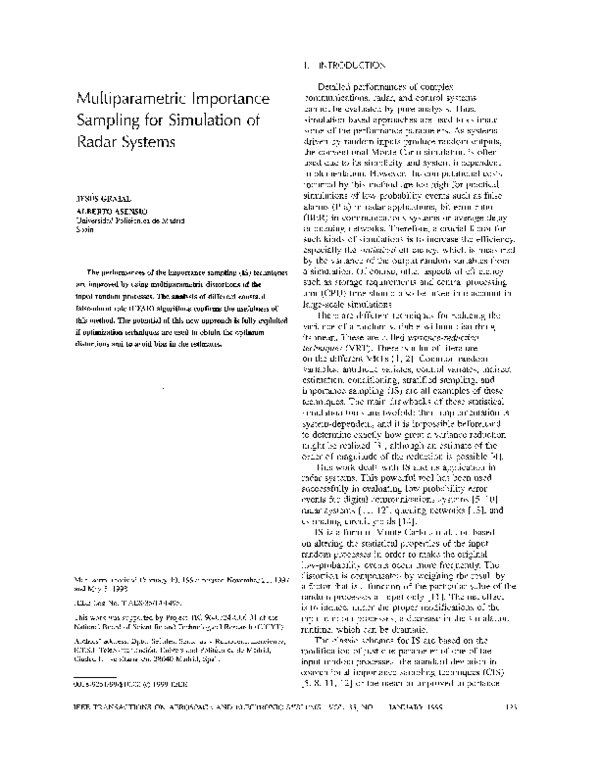 (PDF) Multiparametric importance sampling for simulation of radar systems