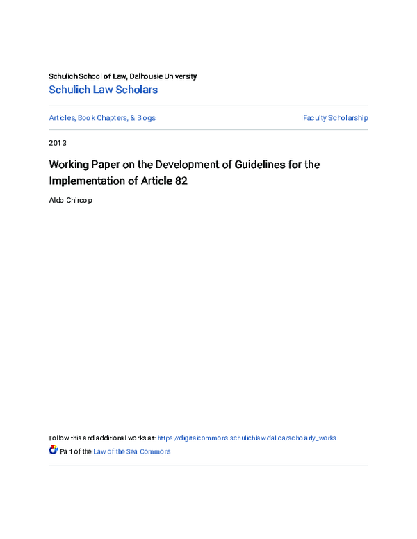 (PDF) Working Paper on the Development of Guidelines for the ...