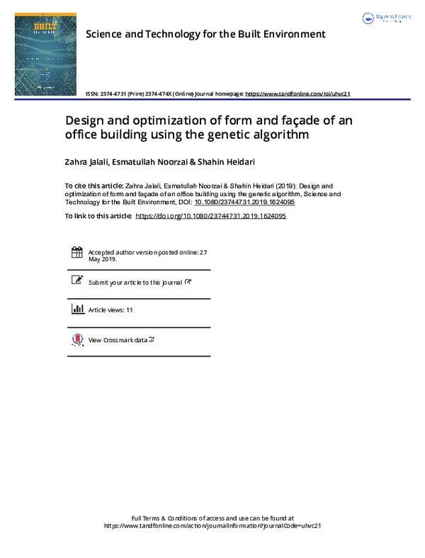 (PDF) Design and optimization of form and facade of an office building ...