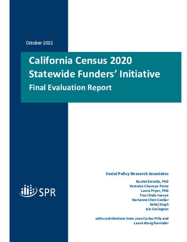 (PDF) California Census 2020 Statewide Funders Initiative Final ...