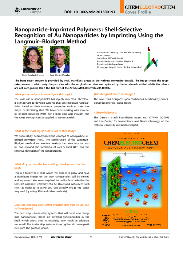 (PDF) Nanoparticle-Imprinted Polymers: Shell-Selective Recognition of Au Nanoparticles by ...