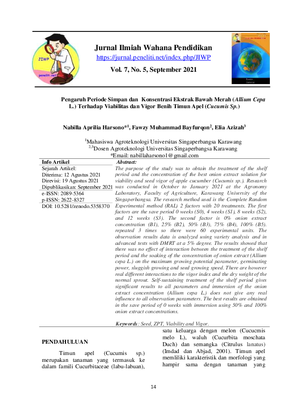 (PDF) Pengaruh Periode Simpan dan Konsentrasi Ekstrak Bawah Merah ...