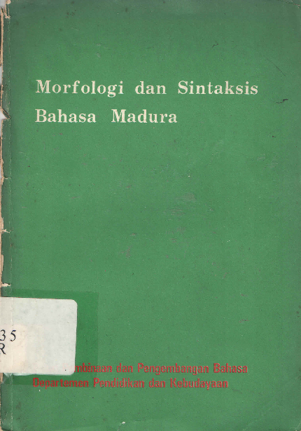 (PDF) Morfologi dan sintaksis bahasa Madura
