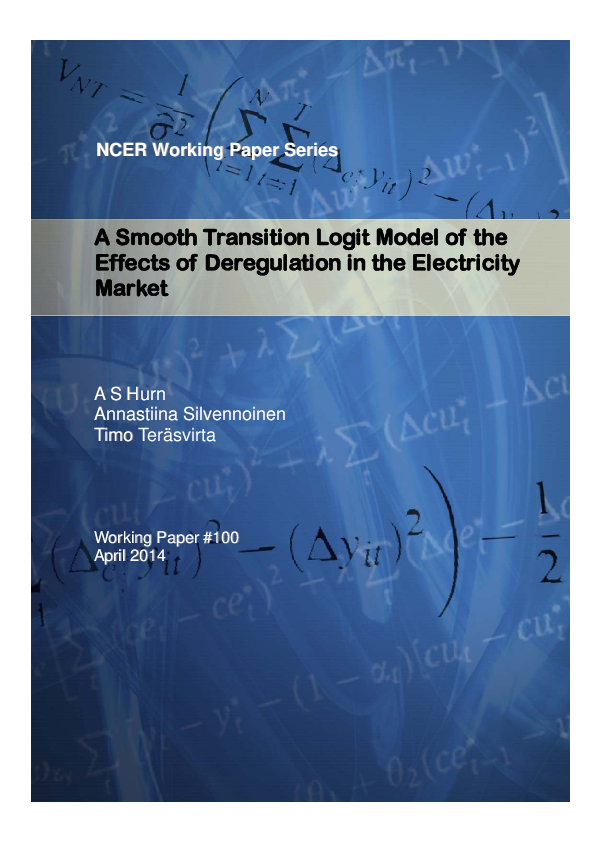 (PDF) A Smooth Transition Logit Model of The Effects of Deregulation in ...