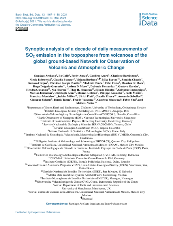 (PDF) Synoptic analysis of a decade of daily measurements of SO 2 emission in the troposphere ...