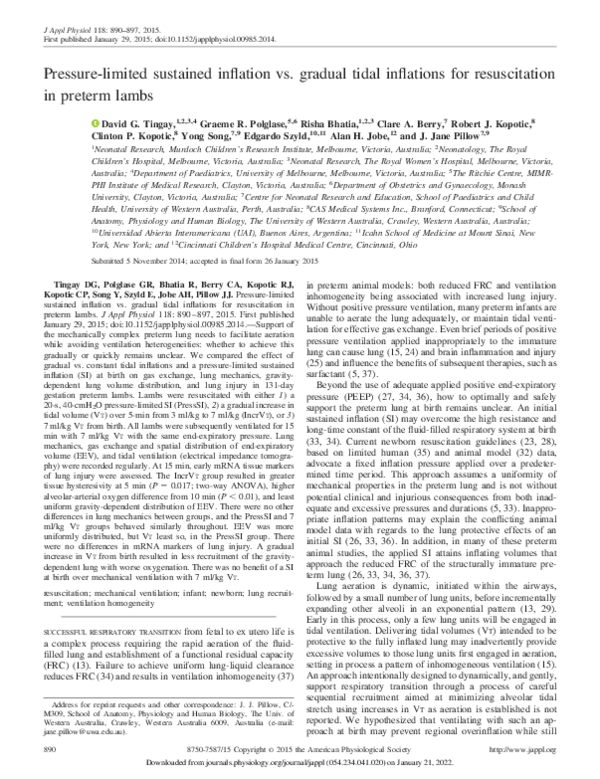 (PDF) Pressure-limited sustained inflation vs. gradual tidal inflations ...