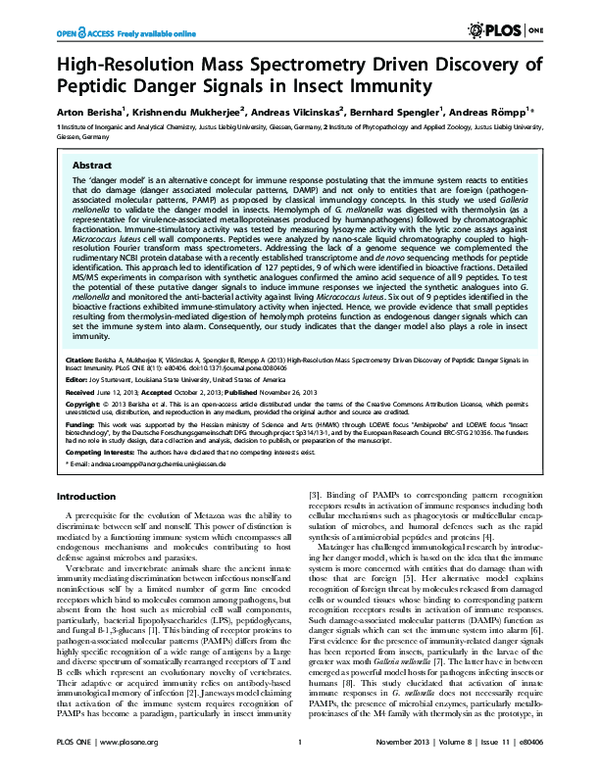 (PDF) High-Resolution Mass Spectrometry Driven Discovery of Peptidic ...