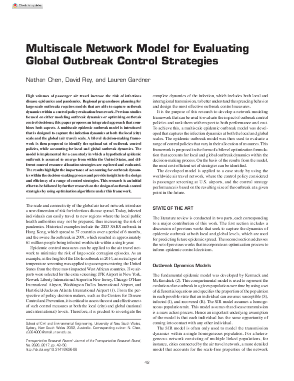 (PDF) Multiscale Network Model for Evaluating Global Outbreak Control ...