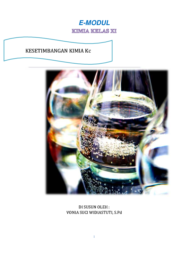 (PDF) Bahan ajar tetapan kesetimbangan Kc