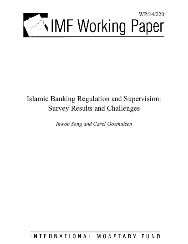 (PDF) Islamic Banking Regulation and Supervision: Survey Results and ...