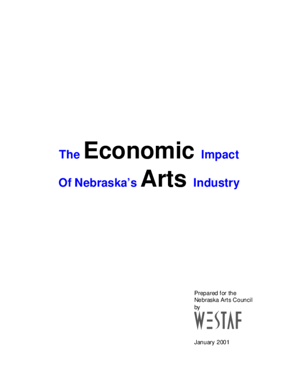 (PDF) The Economic Impact Of Nebraska ’ s Arts Industry