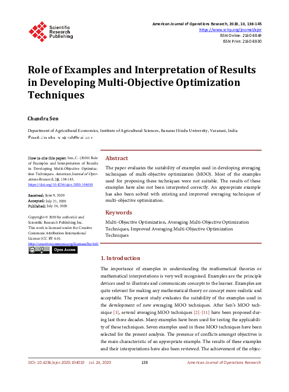 (PDF) Role of Examples and Interpretation of Results in Developing ...