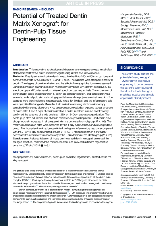 (PDF) Potential of Treated Dentin Matrix Xenograft for Dentin-Pulp ...