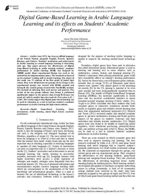 (PDF) Digital Game-Based Learning in Arabic Language Learning and its ...
