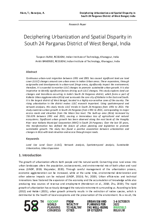 (PDF) Deciphering Urbanization and Spatial Disparity in South 24 ...