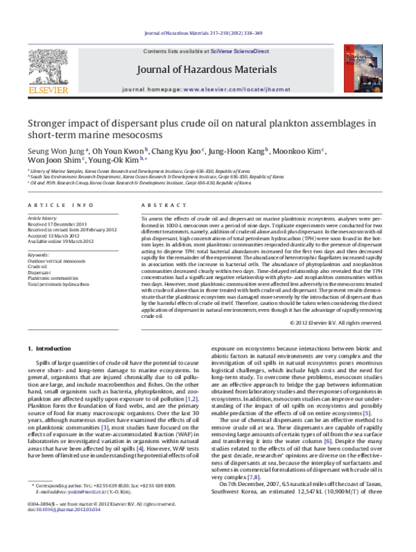 (PDF) Mesocosm study on weathering characteristics of Iranian Heavy ...