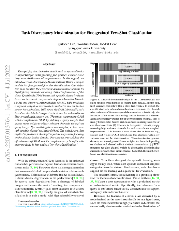 Pdf Task Discrepancy Maximization For Fine Grained Few Shot Classification