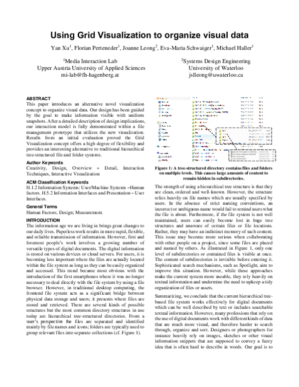 (PDF) Using grid visualization to organize visual data