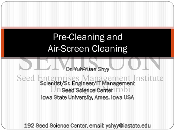 (PDF) Pre-Cleaning and Air-Screen Cleaning