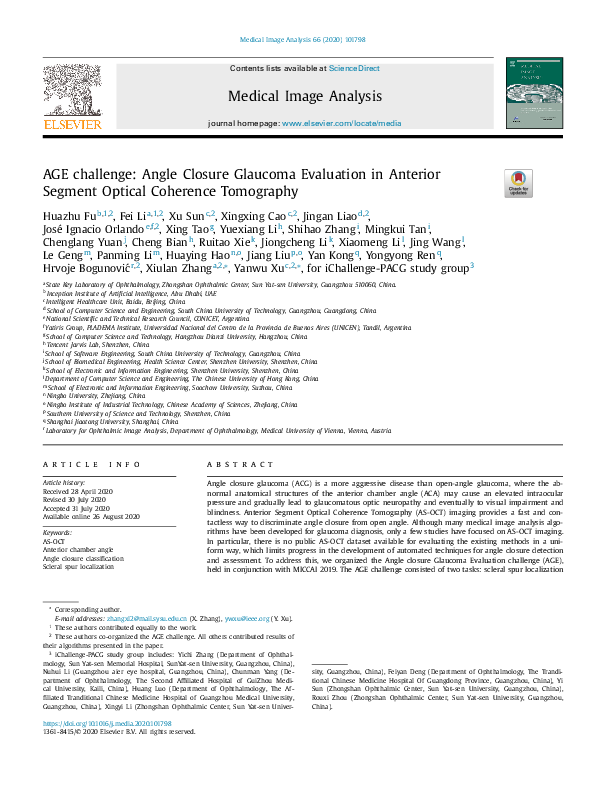 (PDF) AGE challenge: Angle Closure Glaucoma Evaluation in Anterior ...