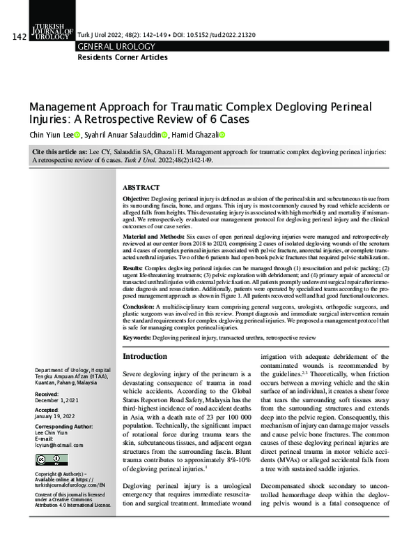 (PDF) Management Approach for Traumatic Complex Degloving Perineal ...